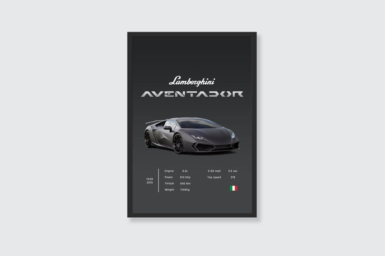 Lamborghini Aventador | Car Photography | Room Decor | Home Office Art ...