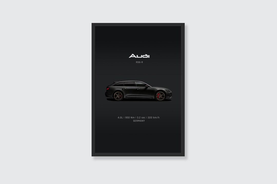 Audi RS6 Poster | Digital Download | Hyper Car Poster | Super Car Print ...