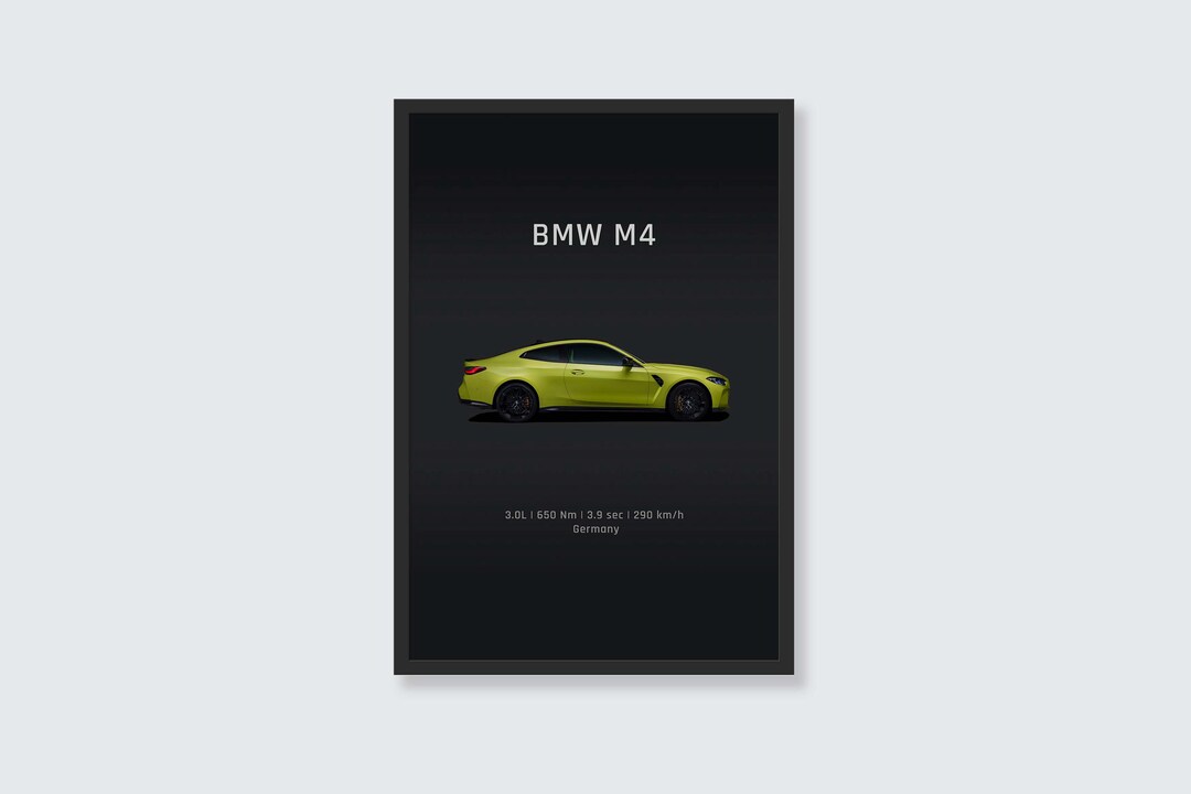BMW M4 Poster | Digital Download | Hyper Car Poster | Super Car Print ...