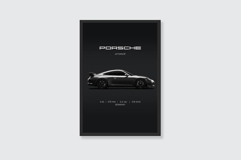 Porsche 911 GT3 RS Poster | Digital Download | Hyper Car Poster | Super ...