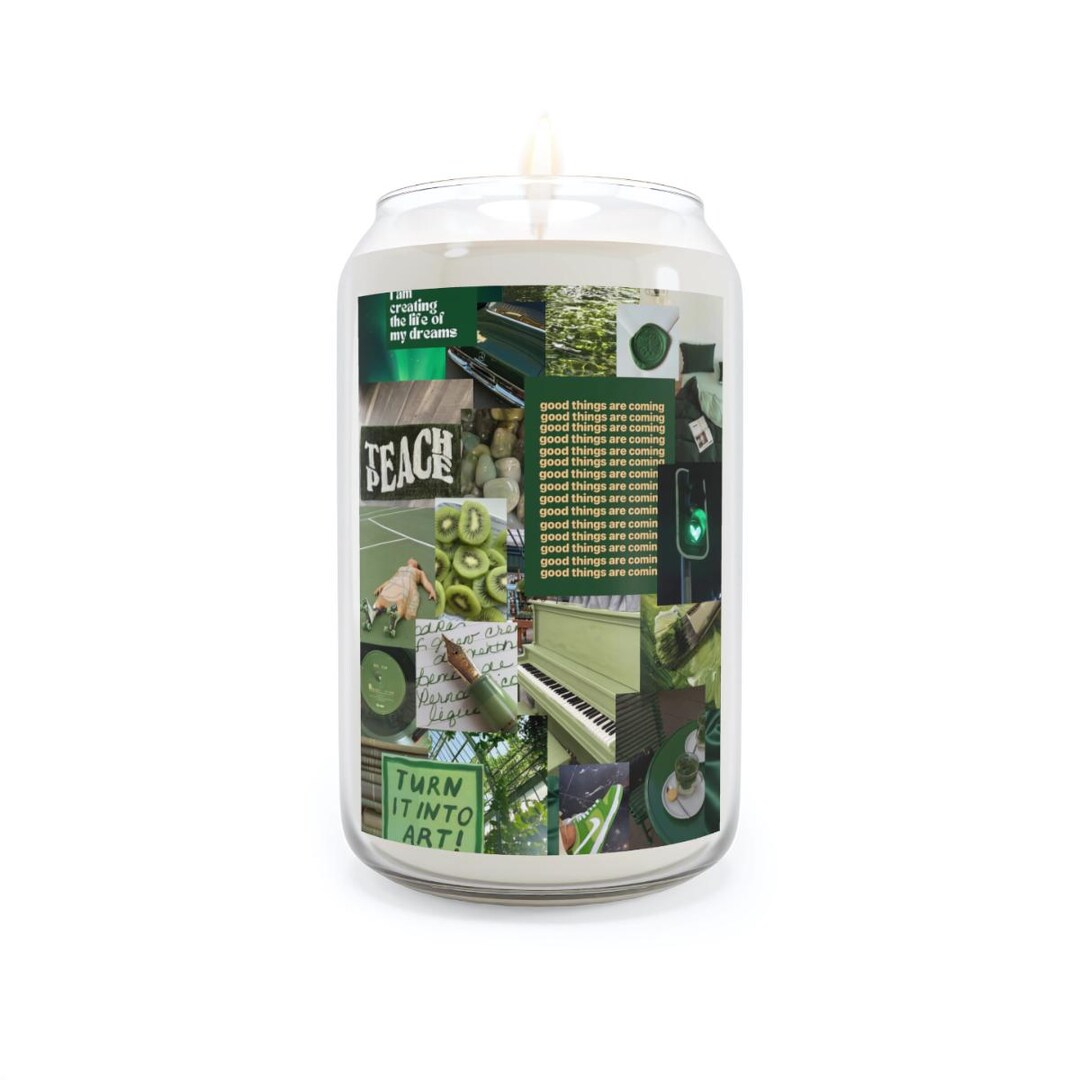 Green Vision Board Candle: Scented Soy Wax Candle (70-80 Hour Burn) - Etsy