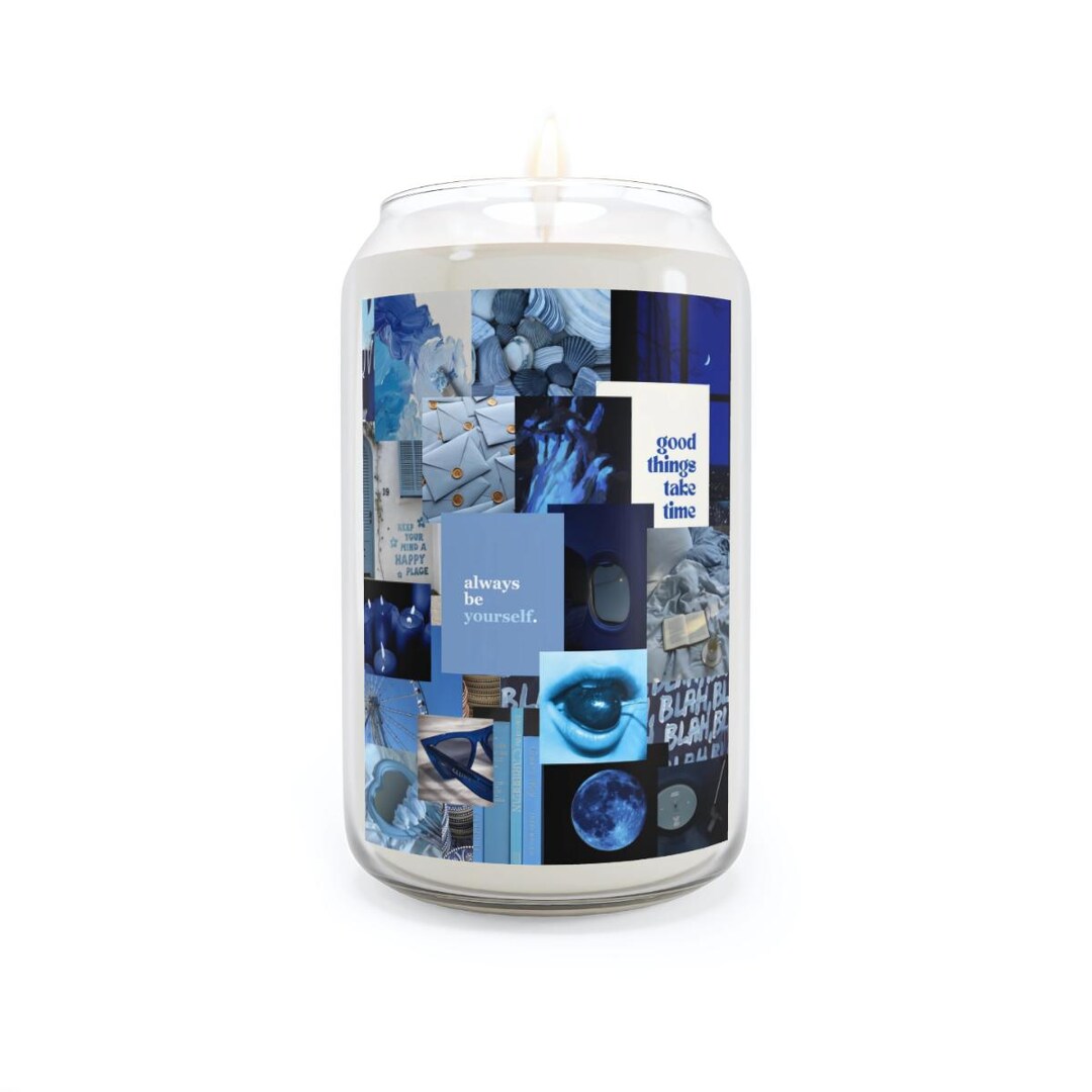 Tranquil Blue Vision Board Candle | Personalized Scented Candle for ...