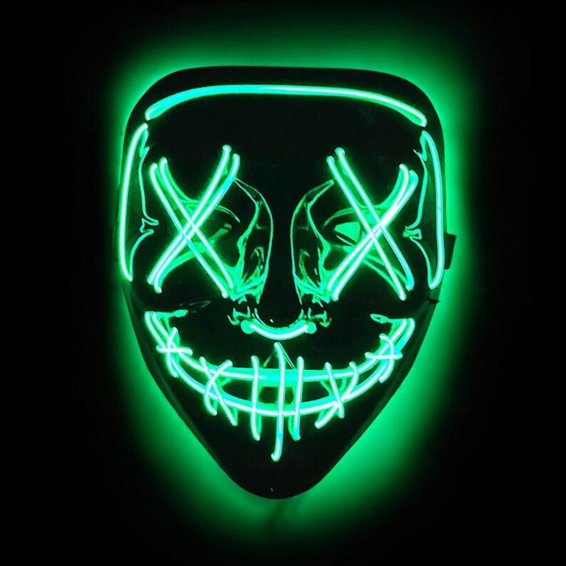 LED Purge Mask | Light up Mask | Halloween Mask | Rave Mask | Costume ...
