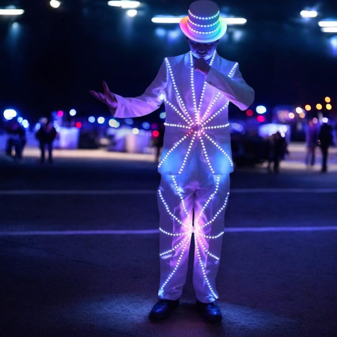 LED Light up Suit, Glow Suit, Light up Costume, Rave Outfit, Festival ...