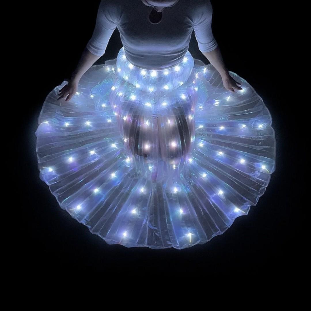 LED Light up Belly Dance Skirt Illuminated Dance Skirt Rave Skirt ...