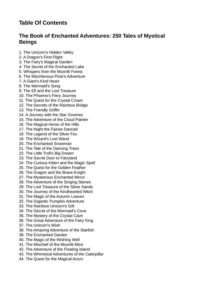 The Kids' Book of Enchanted Adventures: 250 Mystical Tales to Discover ...