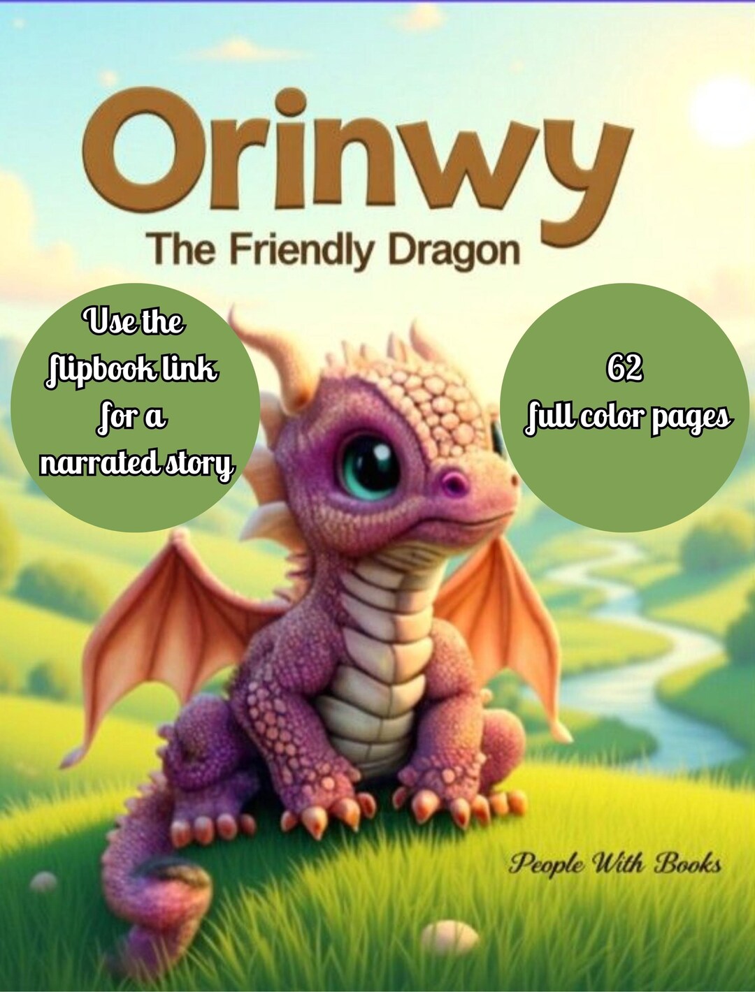 Orinwyn the Friendly Dragon Cover. Narrated Flipbook With 62 Full Color ...