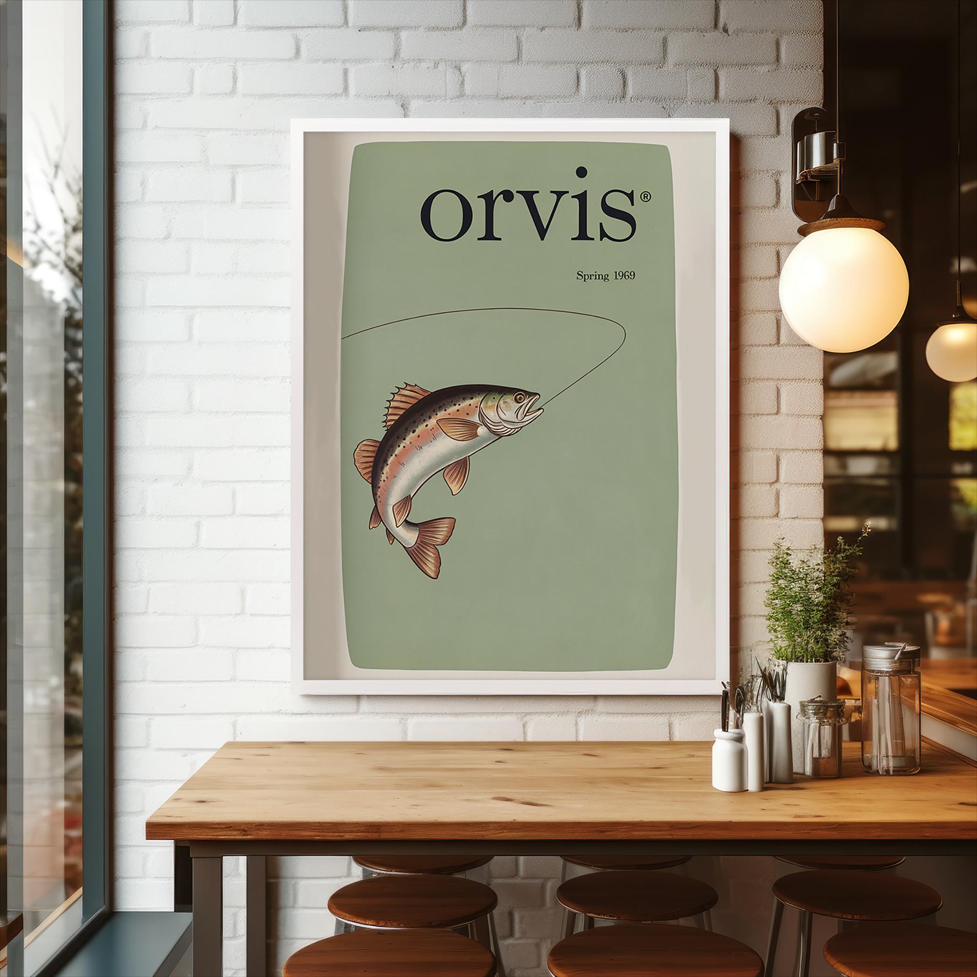 Vintage Orvis Fly Fishing Poster | Retro Angling Art (digital Download ...