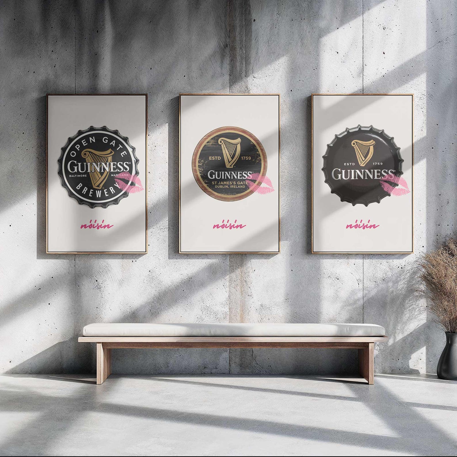 Set of 4 | Guinness Wall Art | Print of Guinness | Throwback Home Decor ...
