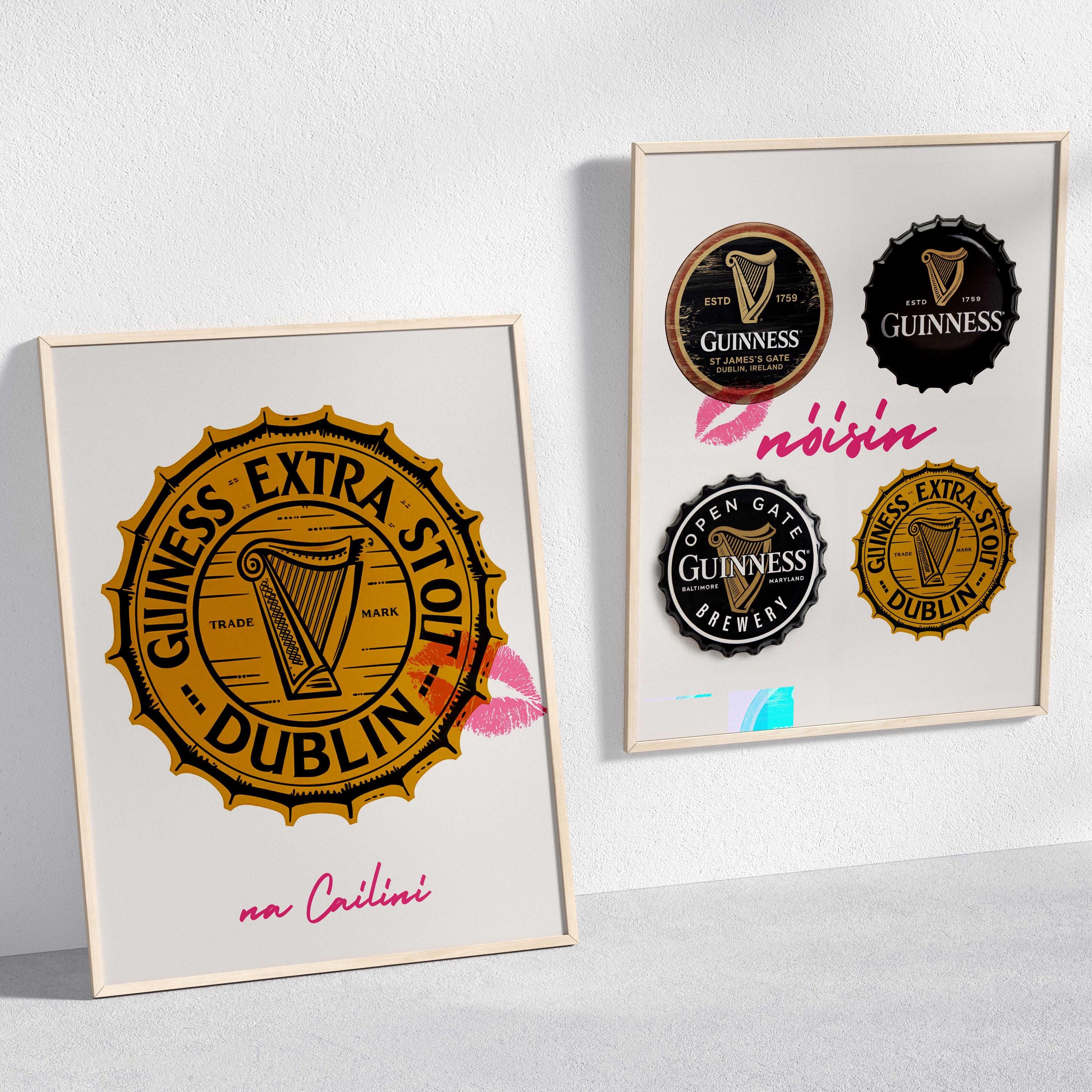 Vintage Guinness Beer Poster Set | Retro Advertising Prints (digital ...
