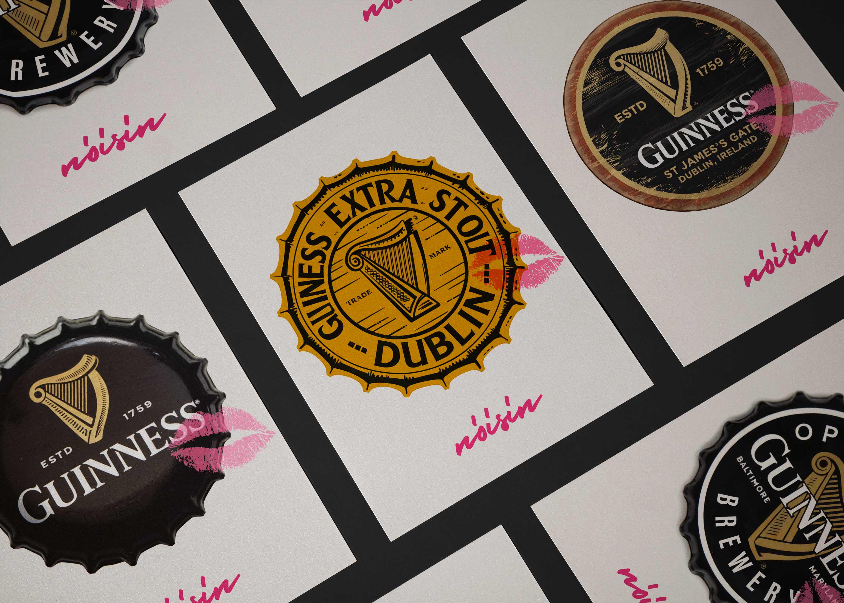 Set of 4 | Guinness Wall Art | Print of Guinness | Throwback Home Decor ...