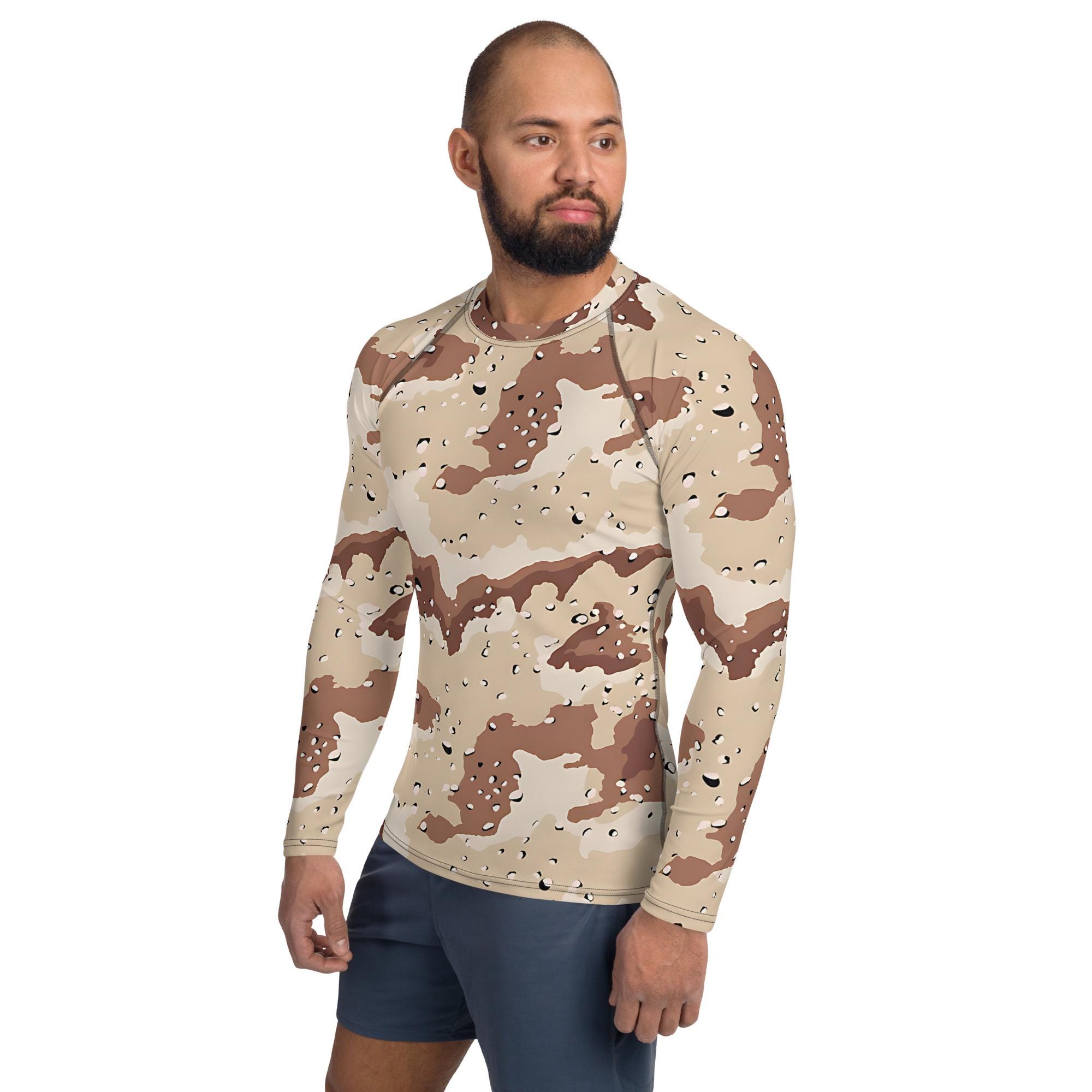 Chocolate Chip Camo Rash Guard, Camo Rash Guard, BJJ Rash Guard for Men ...