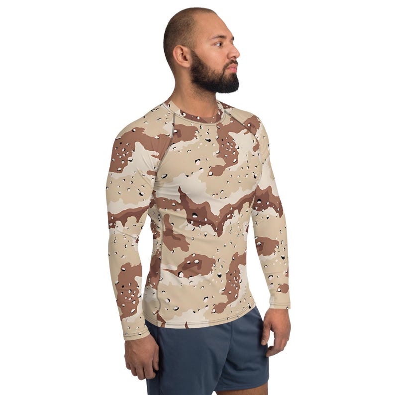 Chocolate Chip Camo Rash Guard, Camo Rash Guard, BJJ Rash Guard for Men ...