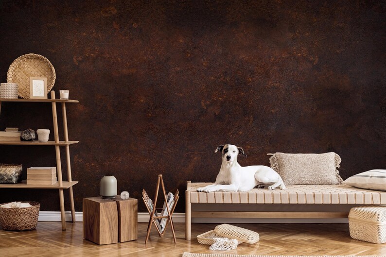 Rusty Metal Wallpaper, Rust Wall Mural,brown Metal Peel and Stick ...