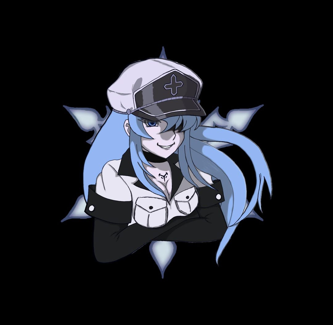 Esdeath Sticker, Akame Ga Kill Fanart, Holo or White Background, 4" - Etsy