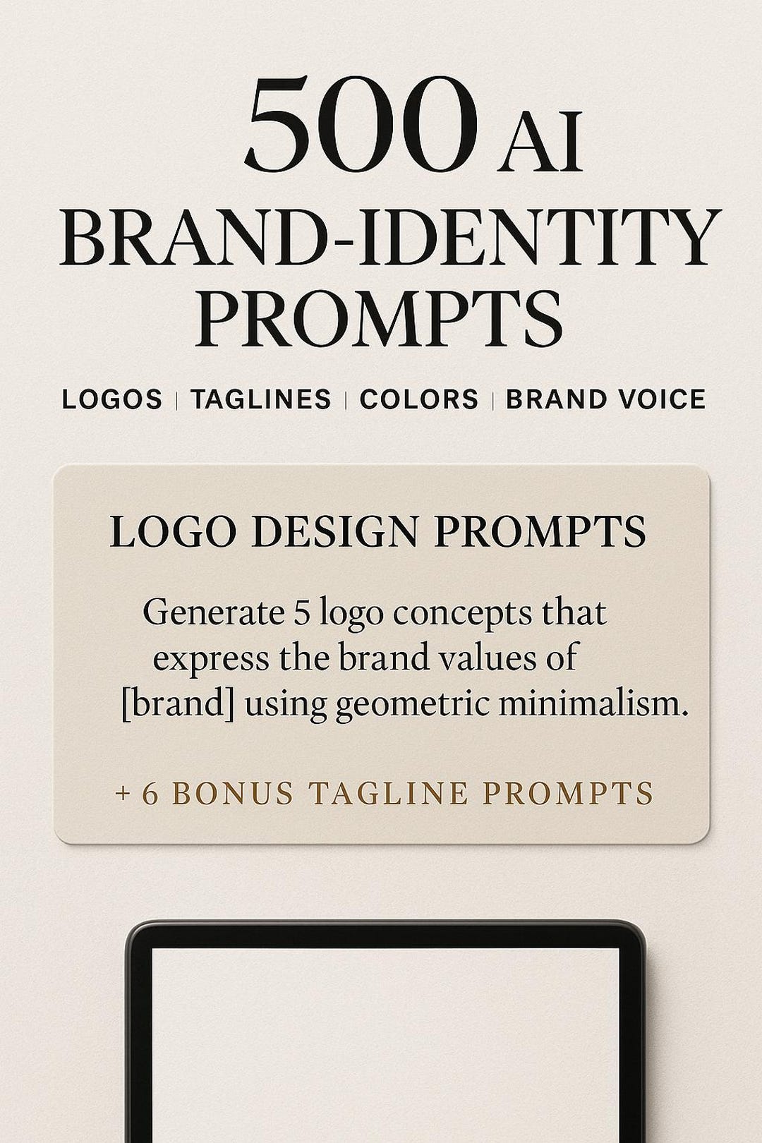 500 AI Brand-identity Prompts (logos, Taglines, Colors, Brand Voice) - Etsy