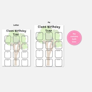 Classroom Birthday Printable Chart, Classroom Birthday Chart, Our Class ...
