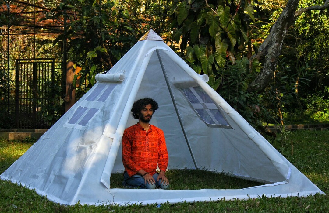 Tent Deluxe Copper Giza Lite Duty Meditation Pyramid 8 Feet Base for Physical and Spiritual ...