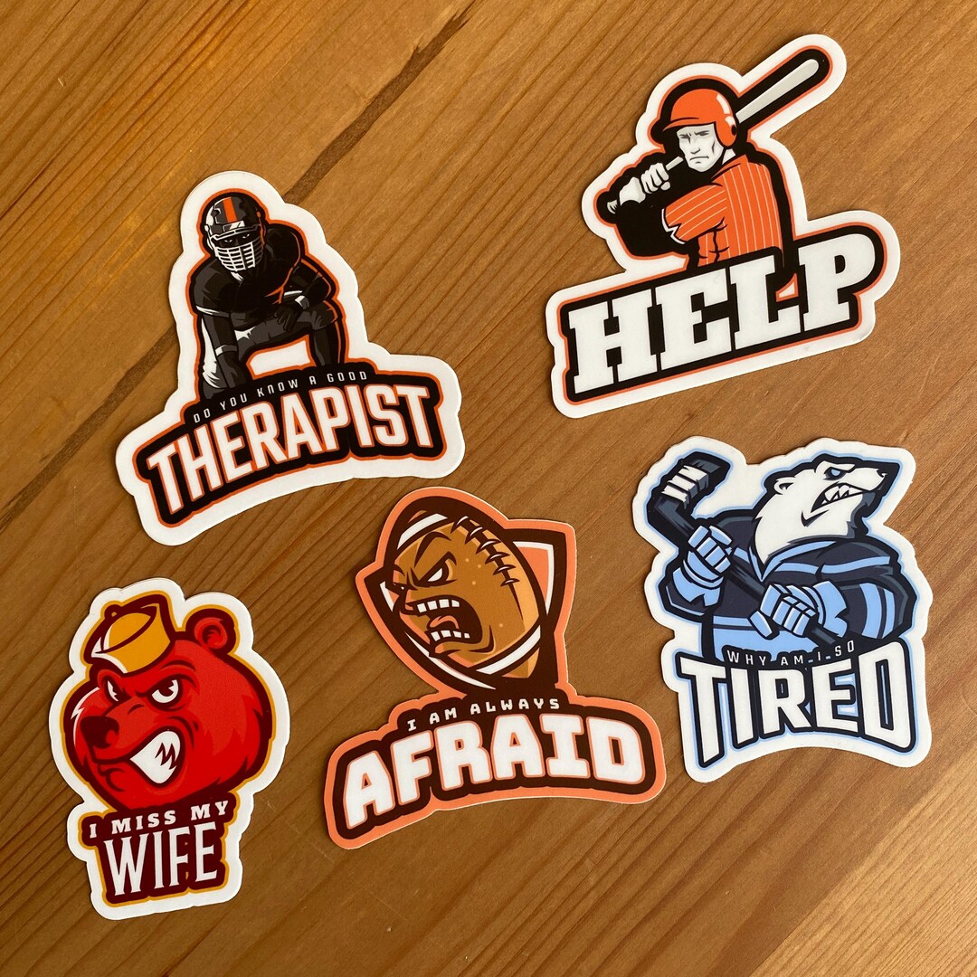 EMO Sticker Pack, Sports Stickers, Funny Stickers, Mental Health, Sad ...