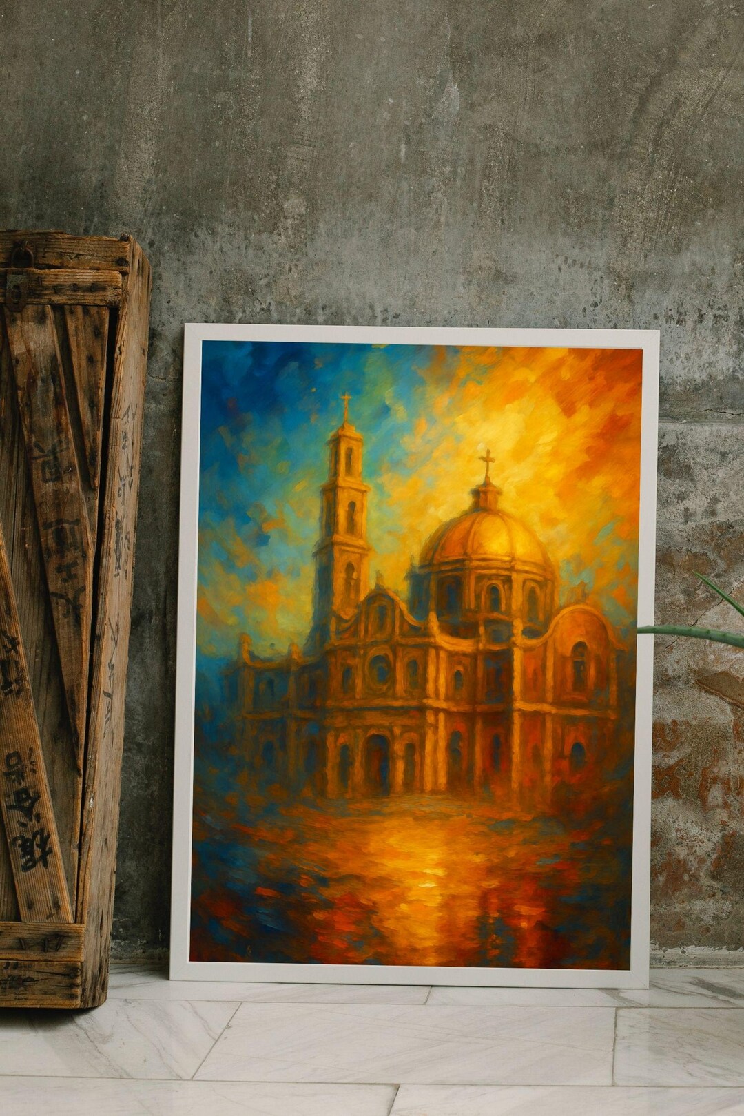St. Peter’s Basilica Wall Art – Abstract Golden Dome Artwork - Etsy