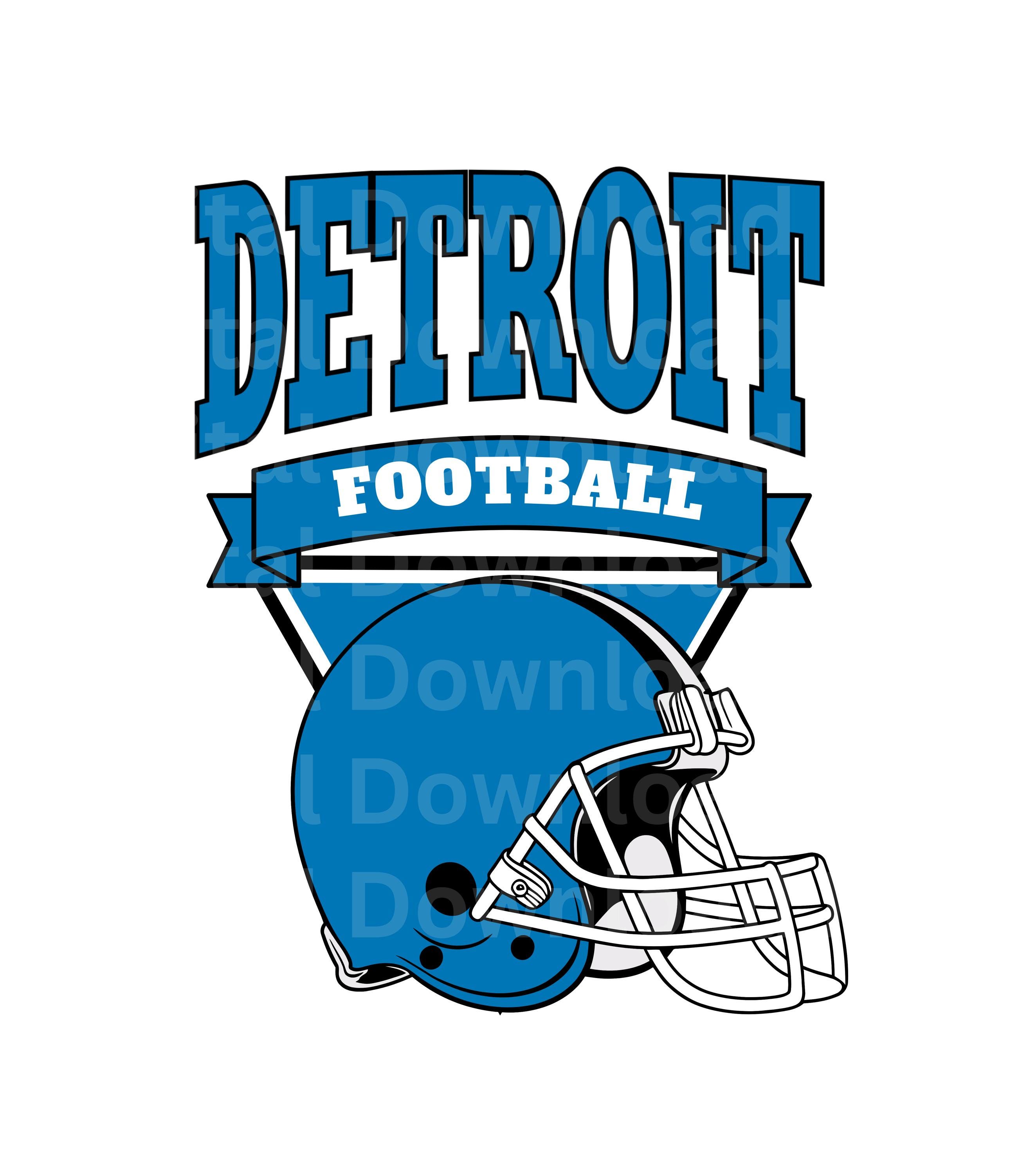 Detroit PNG, Football Png, Blue Detroit Football Shirt Design Home ...