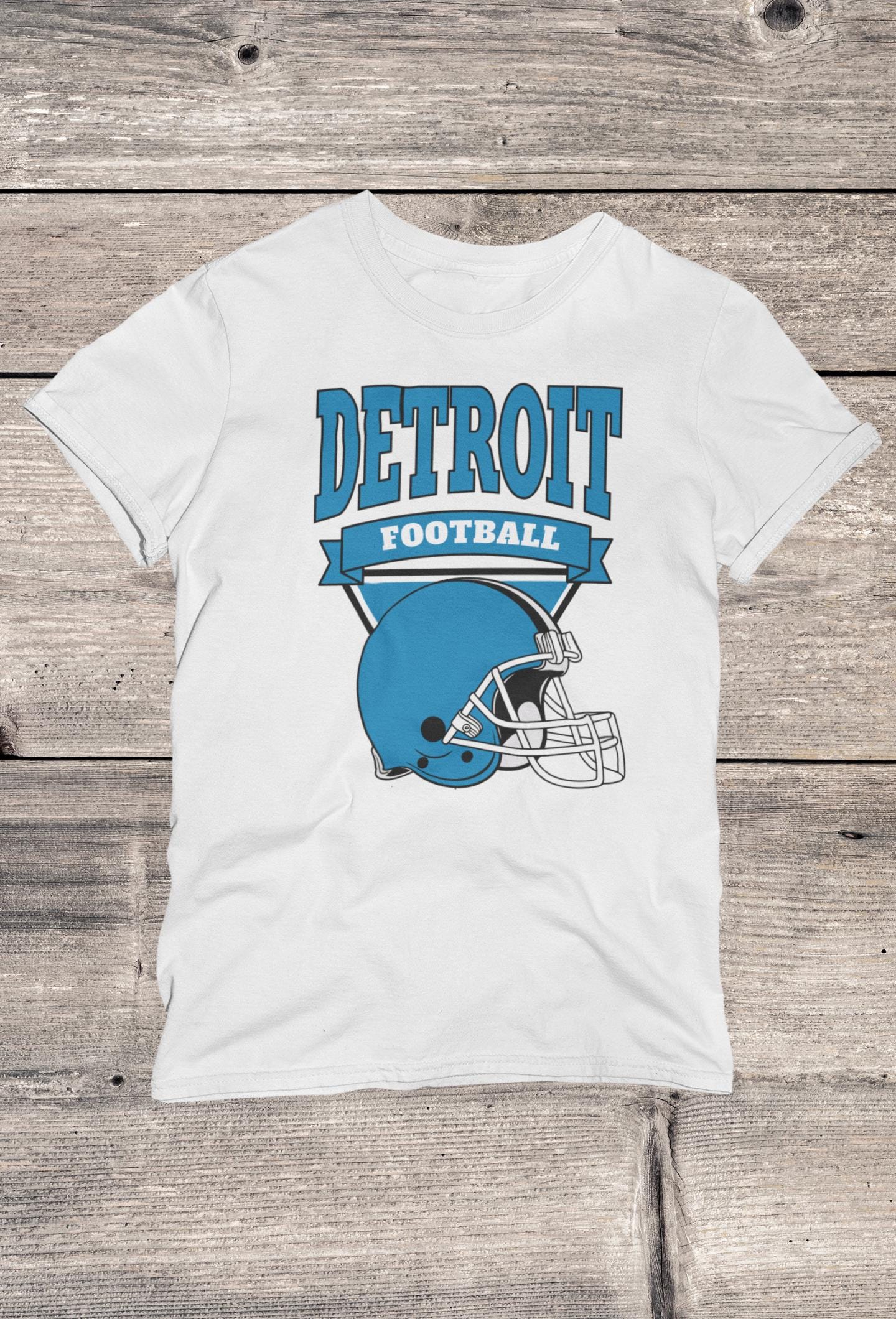 Detroit PNG, Football Png, Blue Detroit Football Shirt Design Home ...