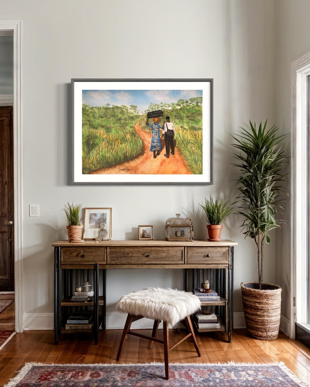 Original Watercolor Painting "going Home". Digital Art - Etsy