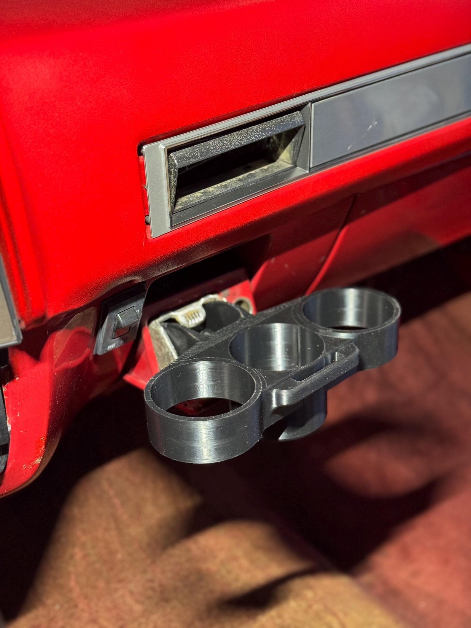 Chevy C10 Cup Holder Triple Slot – Fits Factory Ashtray Slot (ABS) - Etsy