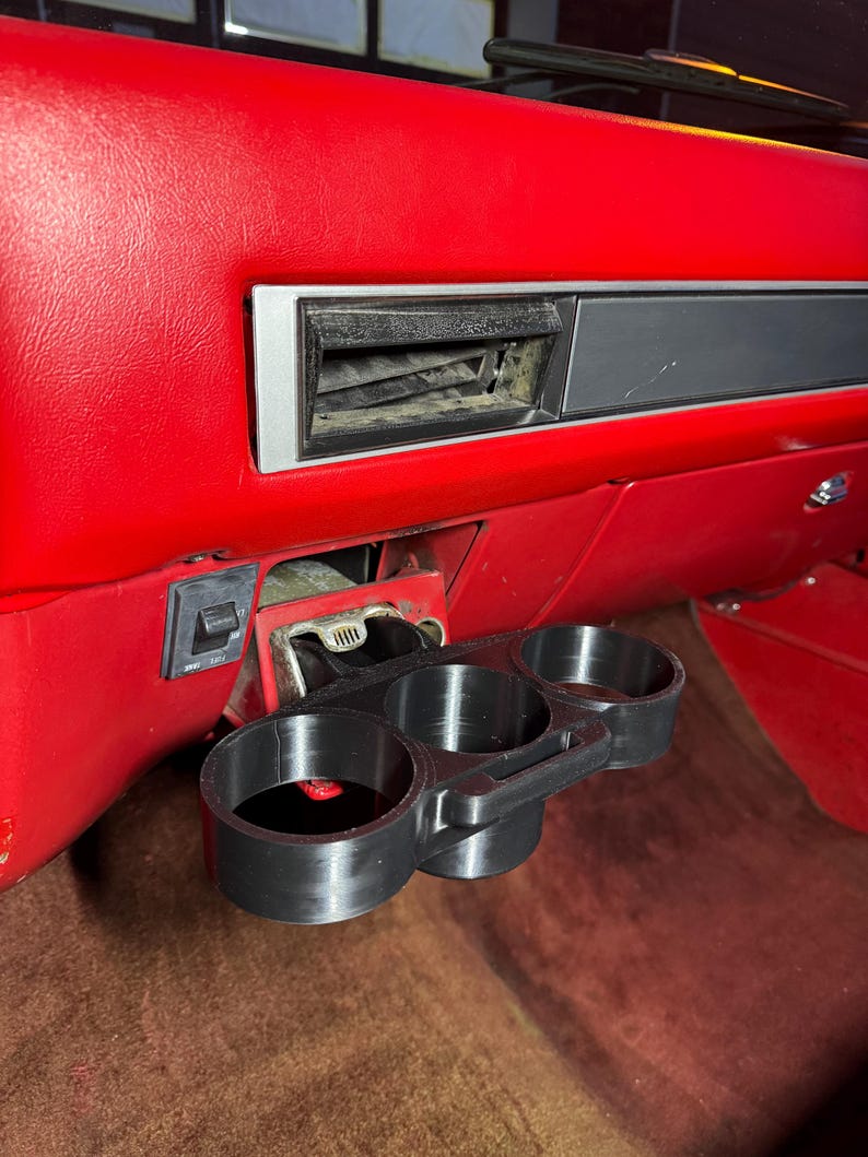 Chevy C10 Cup Holder Triple Slot – Fits Factory Ashtray Slot (ABS) - Etsy