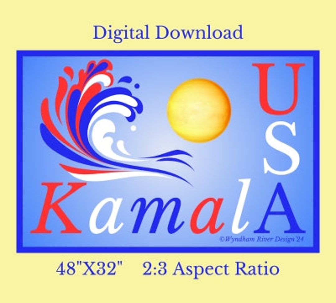 Kamala Harris Digital Download Print Campaign Poster Yard Sign Red ...