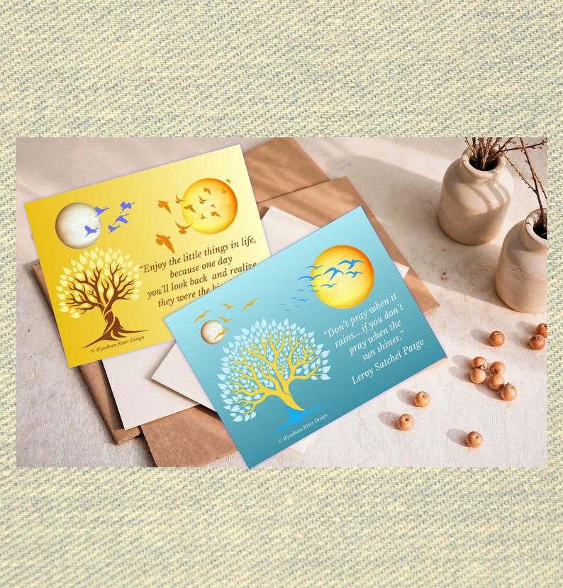 Inspirational Quote Note Cards: Set of 12 Printable Affirmation Cards ...