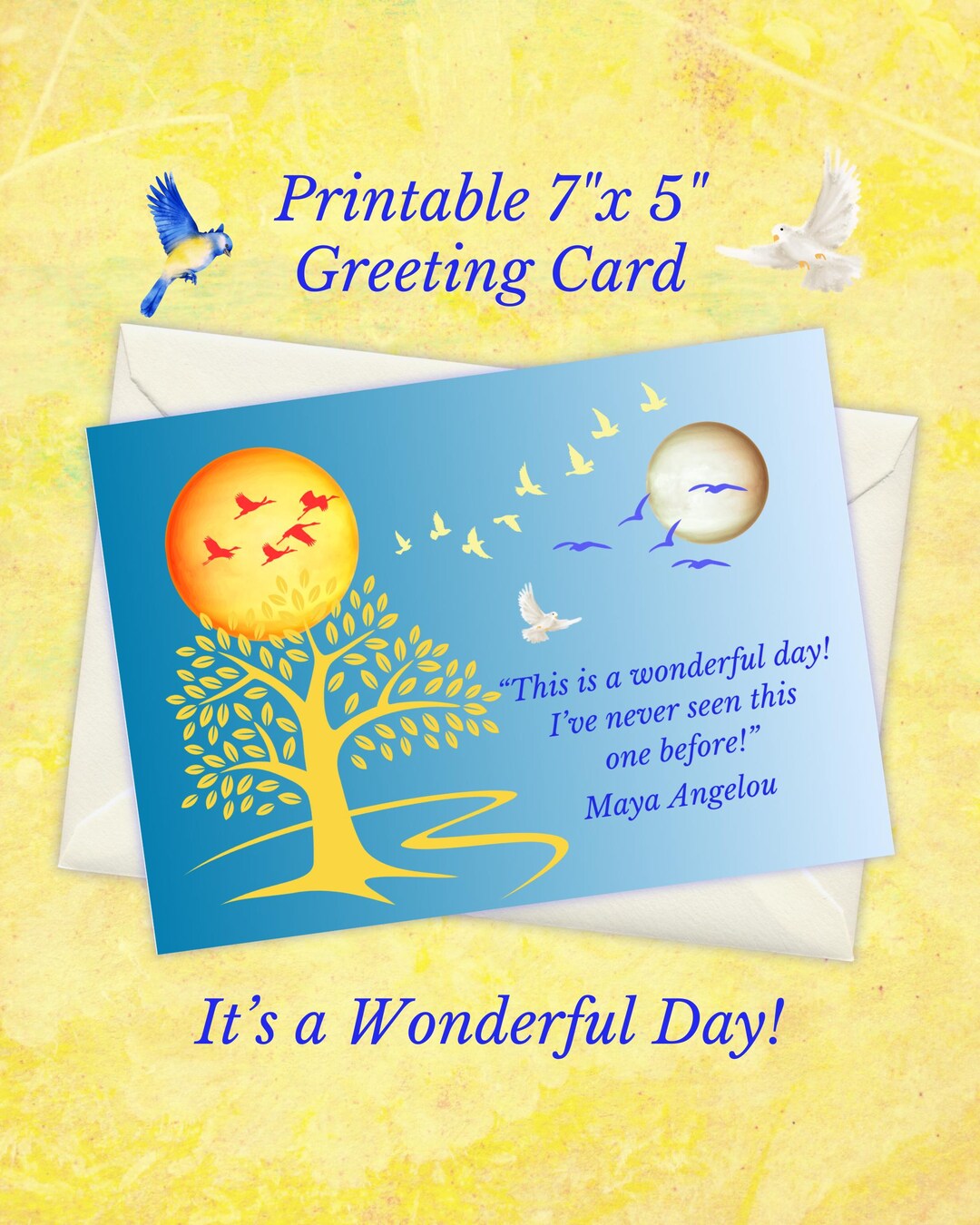 This is A Wonderful Day!, Inspirational Greeting Card, Inspirational ...