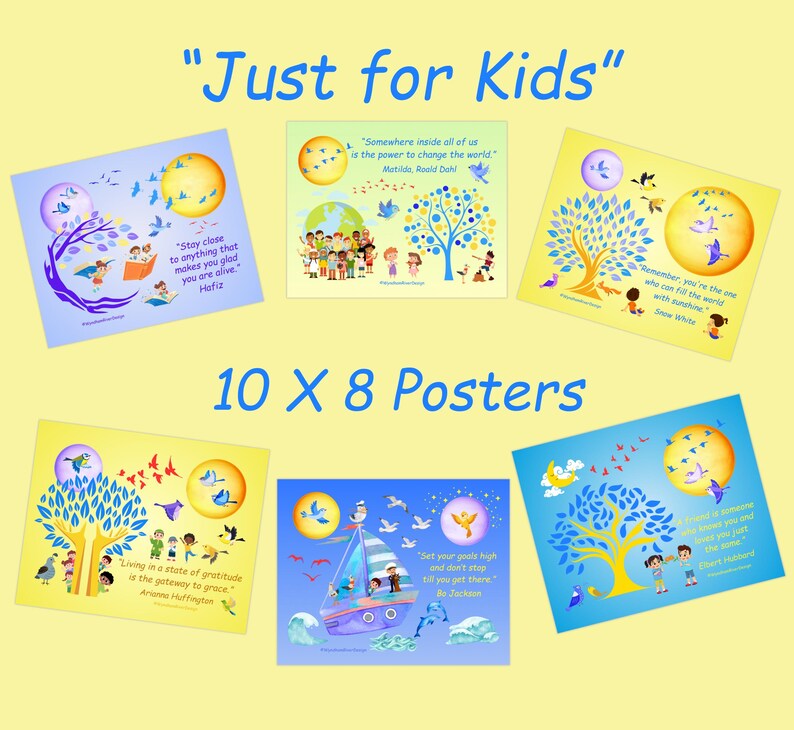 Inspirational Kids Posters, 10x8, Positive Affirmation, Art for Kids ...