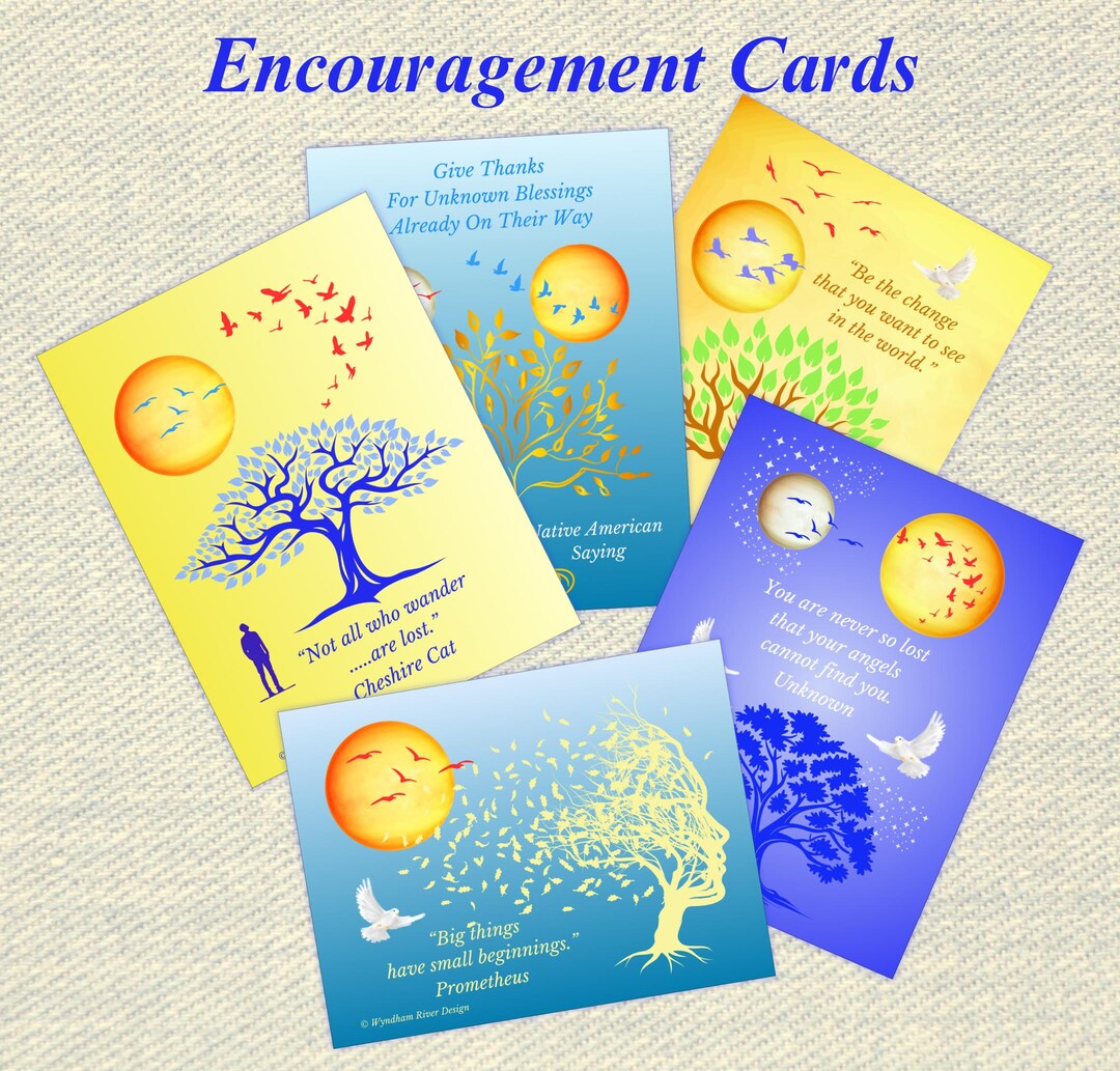 Inspirational Quote Cards: Printable Encouragement Notes (digital ...