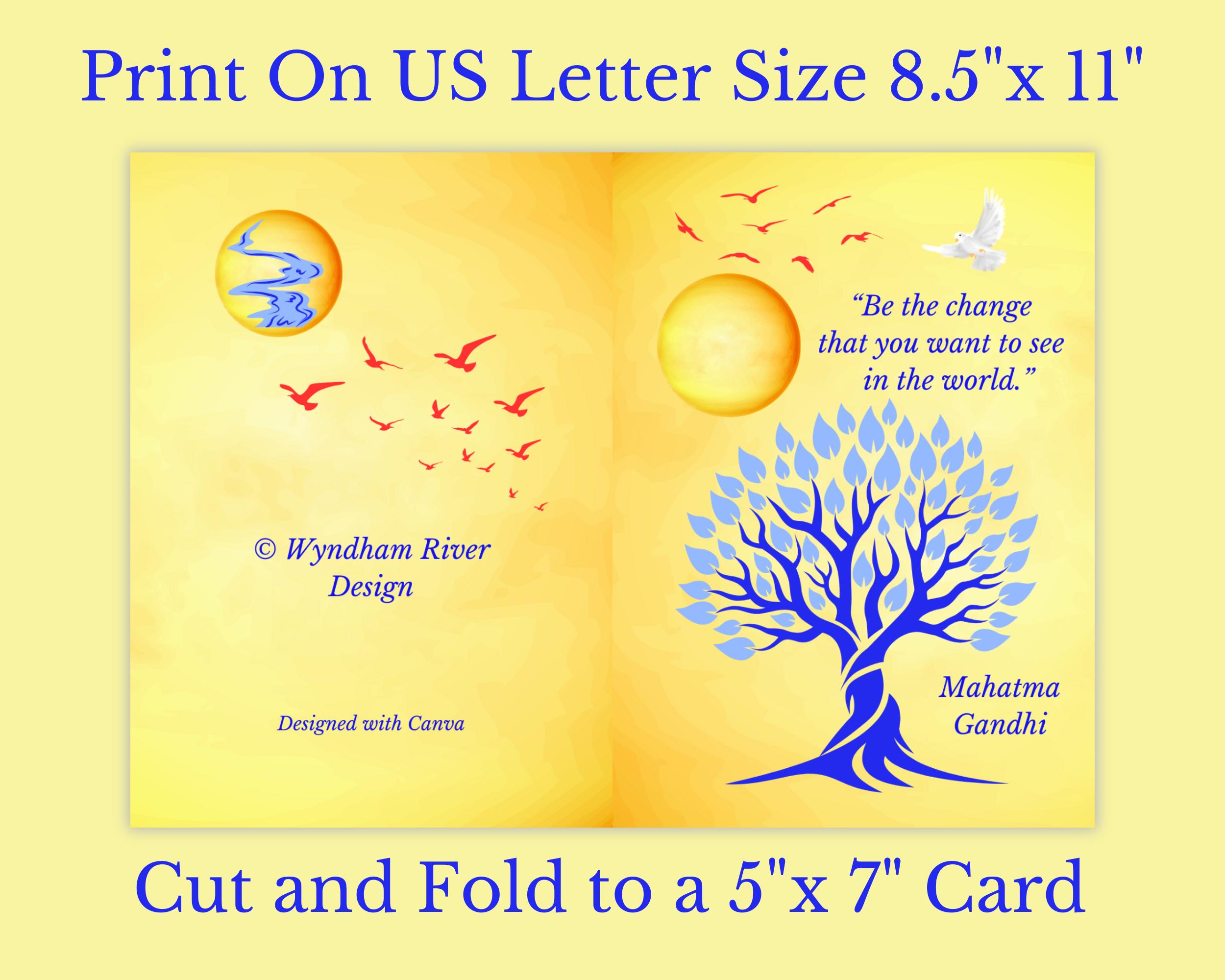 Digital Download Greeting, Writing Card, Note Card, All Occasion Card ...