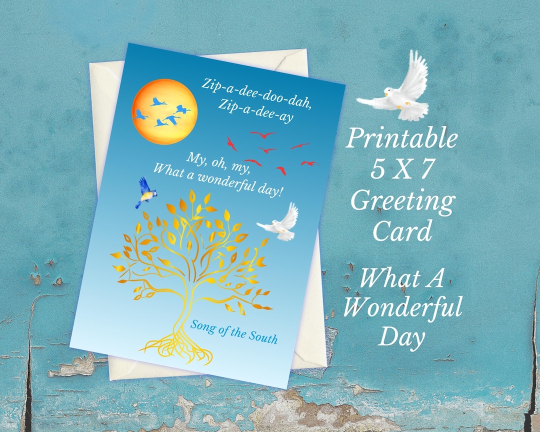 What a Wonderful Day! Inspirational Greeting Card, Inspirational Note ...