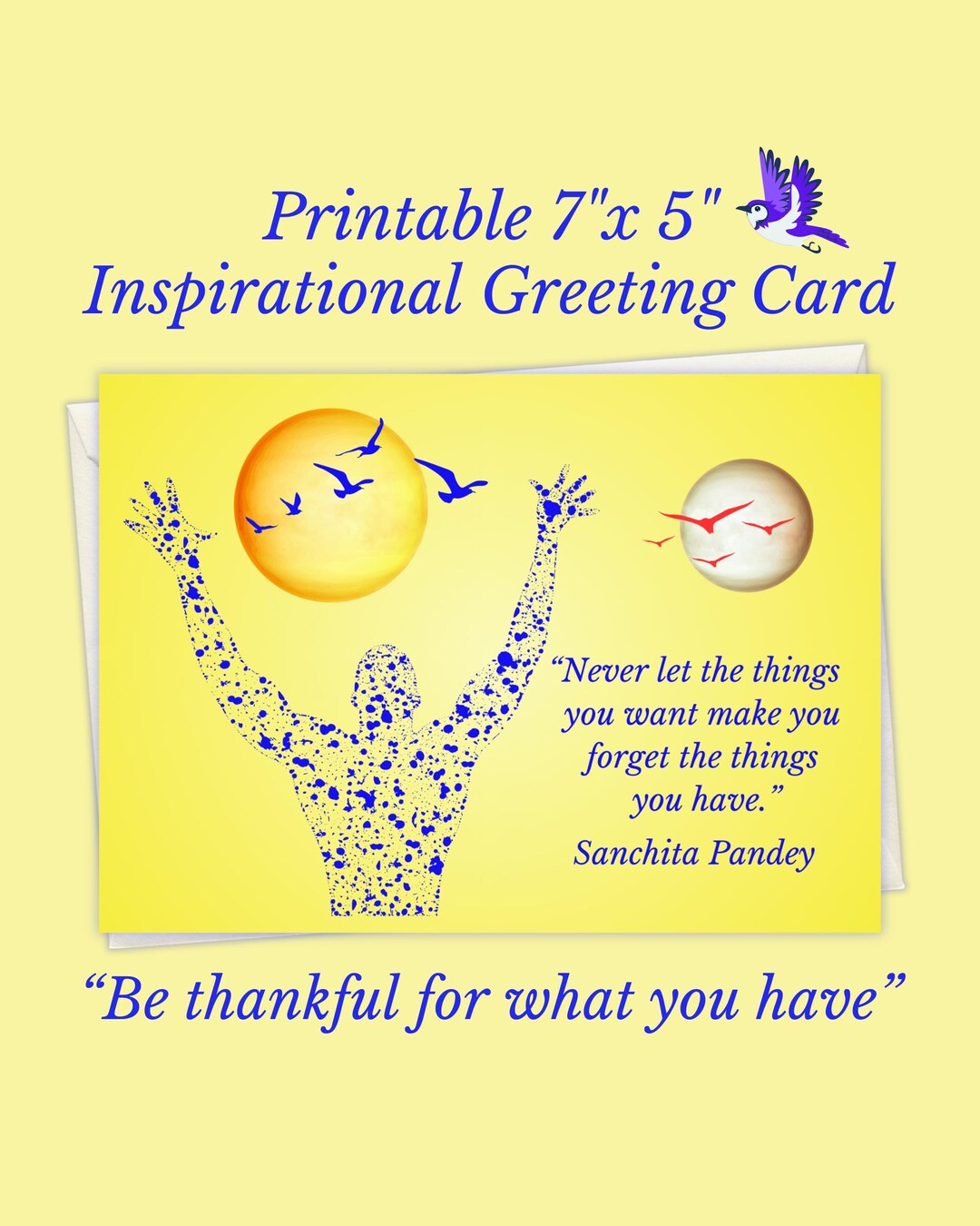 Inspirational Greeting Card, 7x5 (digital Download), Encouragement Card ...