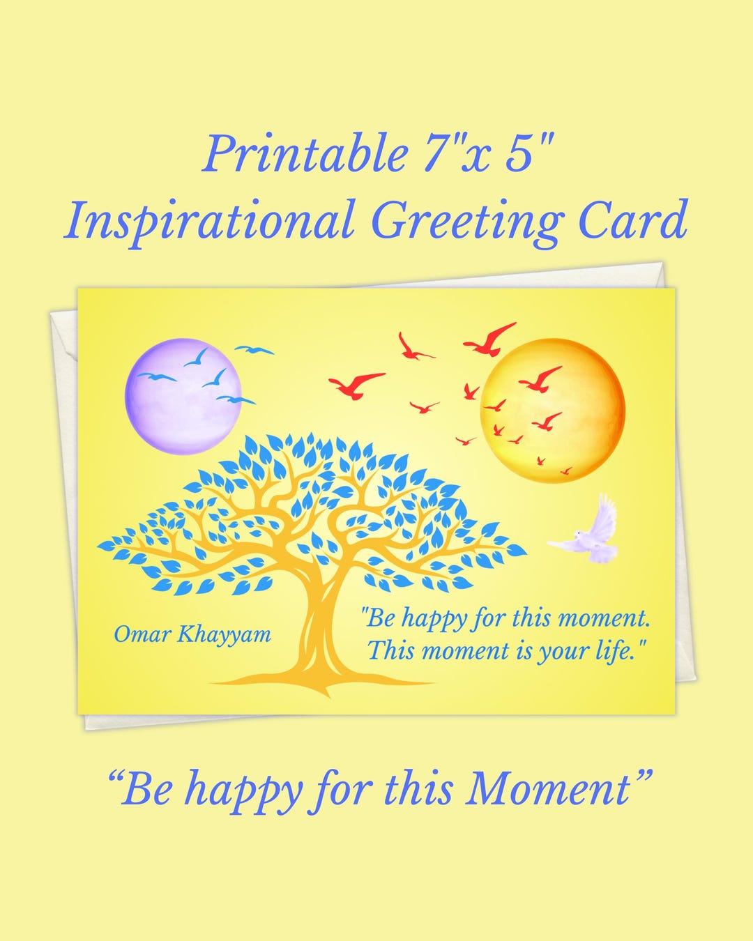 Inspirational Greeting Card, Encouragement Card, 7x5 (digital Download ...