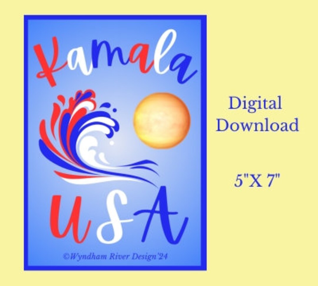 Kamala Digital Download Note Card Greeting Card Desk Card Kamala ...