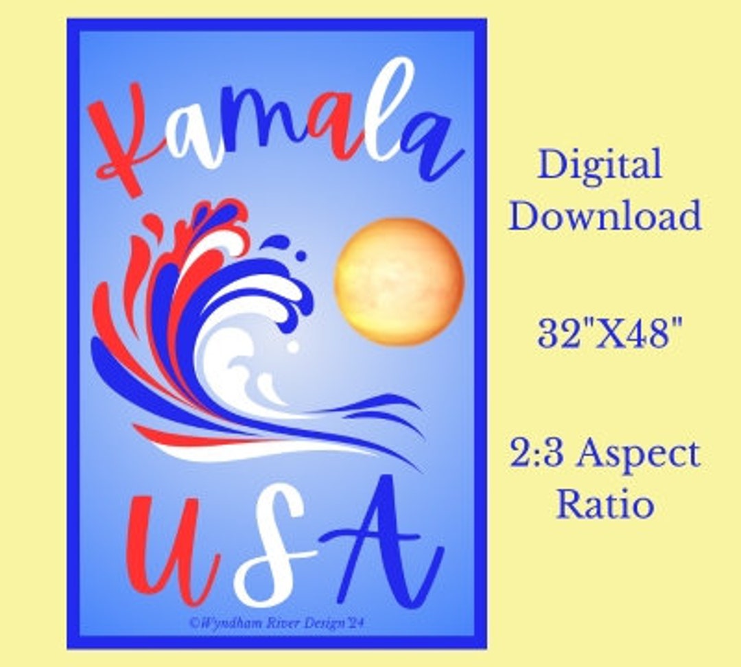 Kamala Digital Download Print Harris Campaign Poster Yard Sign Red ...
