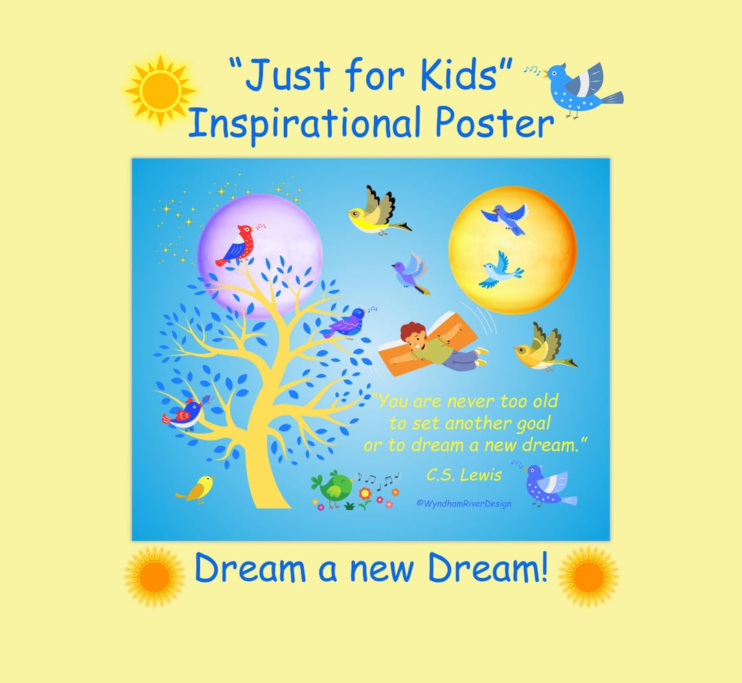 Inspirational Kids Poster, Printable 10x8, Kids Encouragement Poster ...