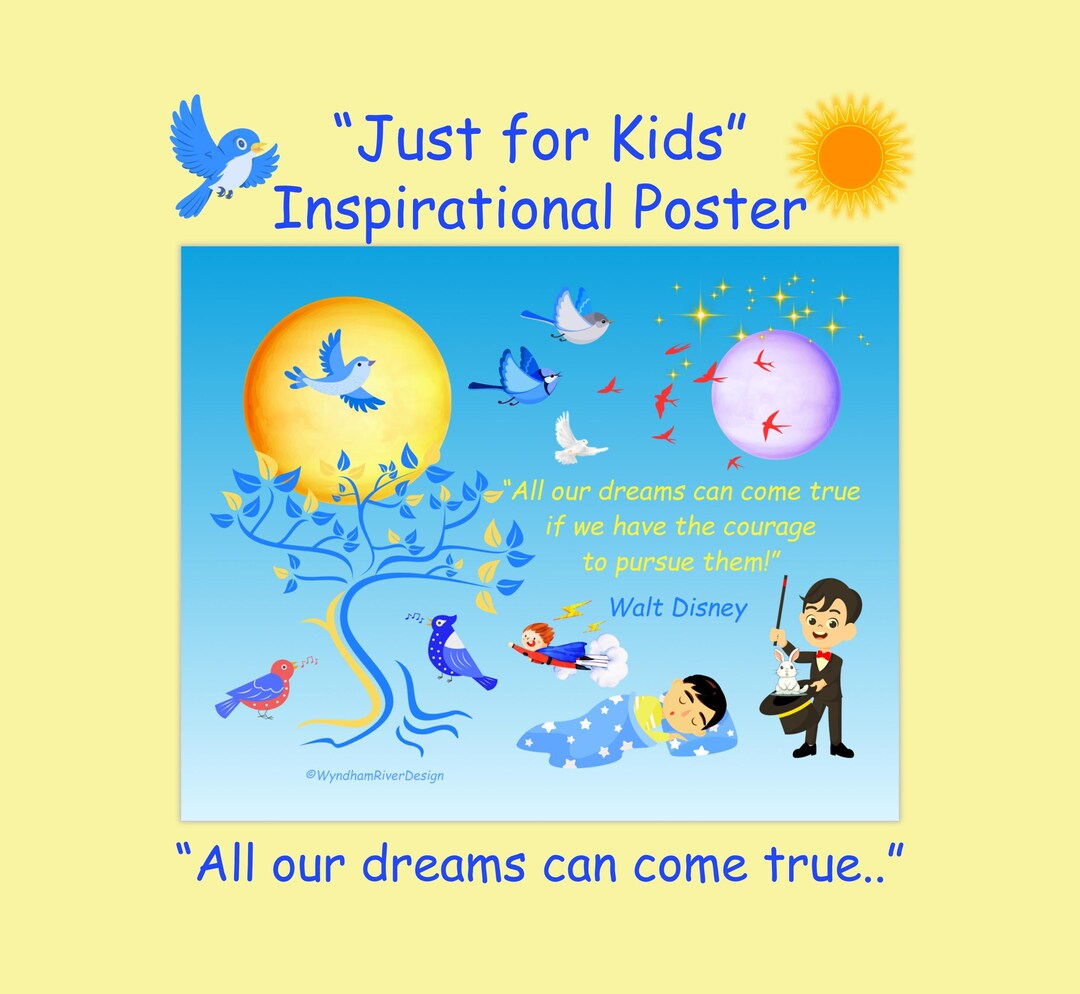Inspirational Kids Poster, Printable 10x8, Kids Encouragement Poster ...