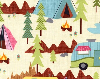 Camping fabric | Etsy