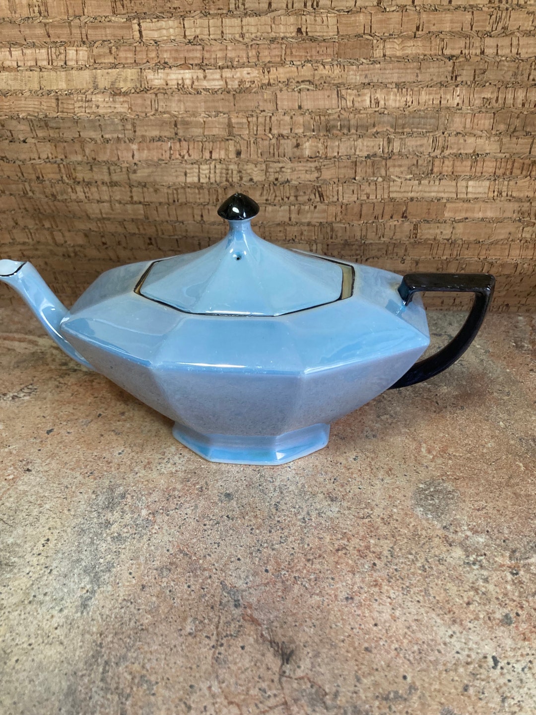 Victoria Light Blue Lusterware Teapot Czecho-slovakia 2592 Collectible ...