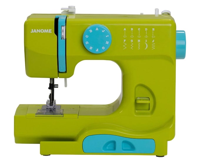 Janome New Home Compact Mini - Rare Color “punch”- Lime/teal 525B ...