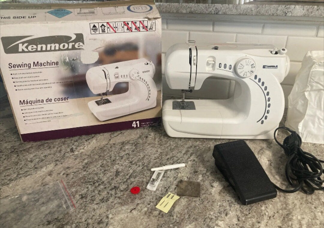 Kenmore/janome Mini Sewing Machine W/ Cover, Power, Pedal, Extras ...