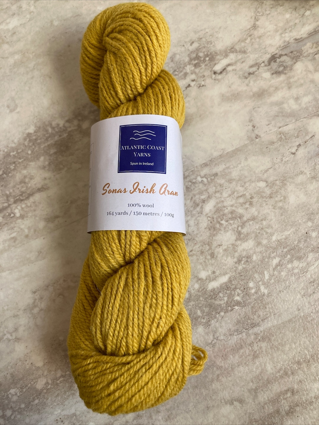 Atlantic Coast Yarns Sonas Irish Aran Wool Spun in Ireland, Color 801 ...