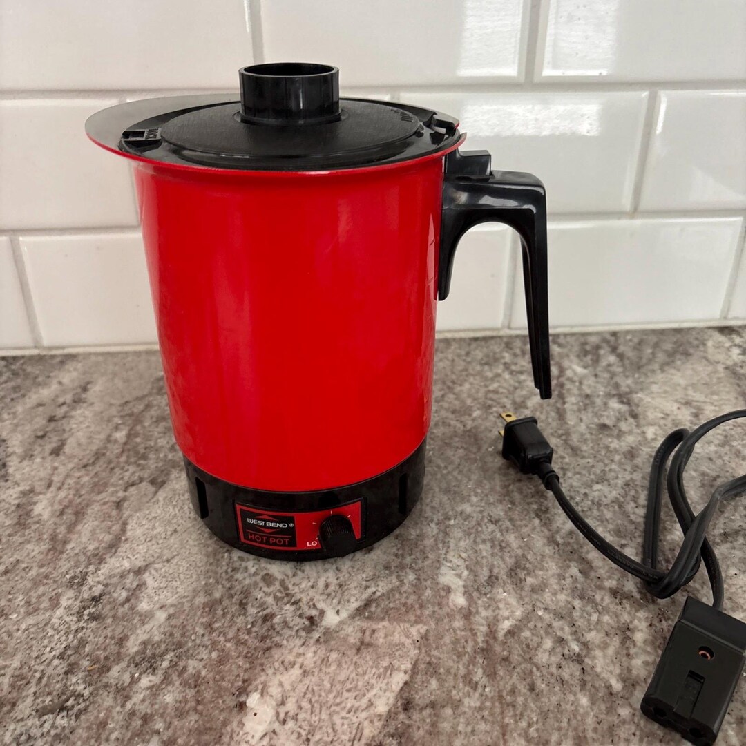 Vintage West Bend Hot Pot- Rare Red Color, 36 Ounce 3253- Hi / Lo ...