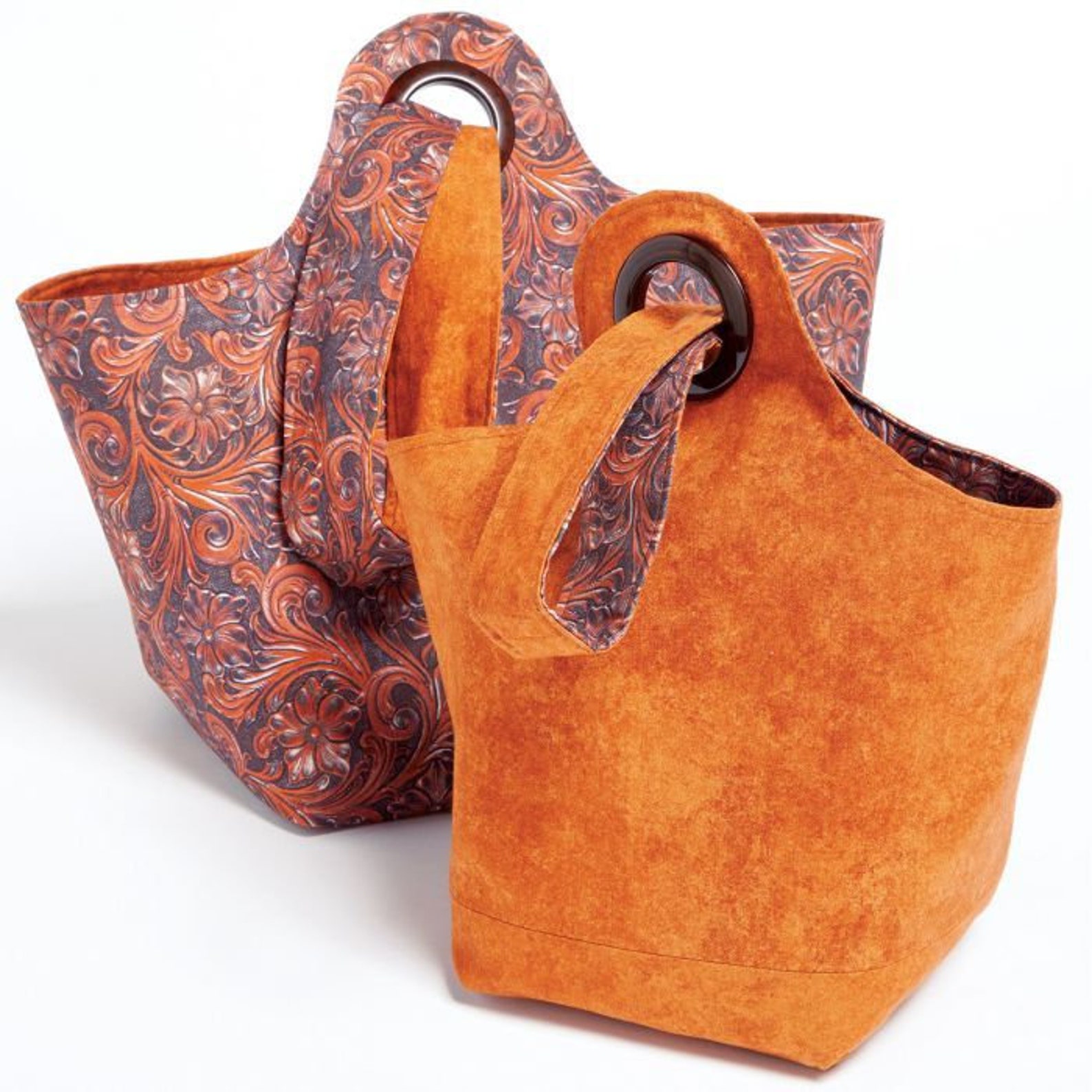 Baby Bindle Bag Project Bag W/ Grommet Tote Sewing Pattern Reversible ...