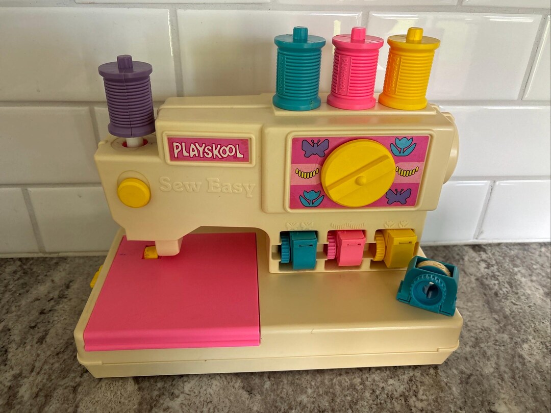 Playskool Sewing Machine Sew Easy Drawing Vintage 1989 Rare With ...